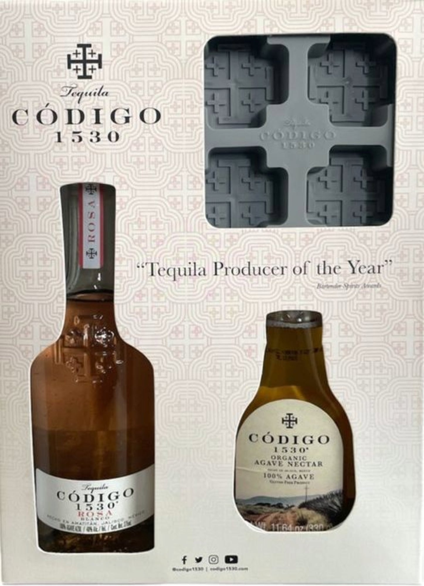 Rosa Cocktail Kit (Rosa 375, Agave Nectar, Ice Mould) – Código1530 SG